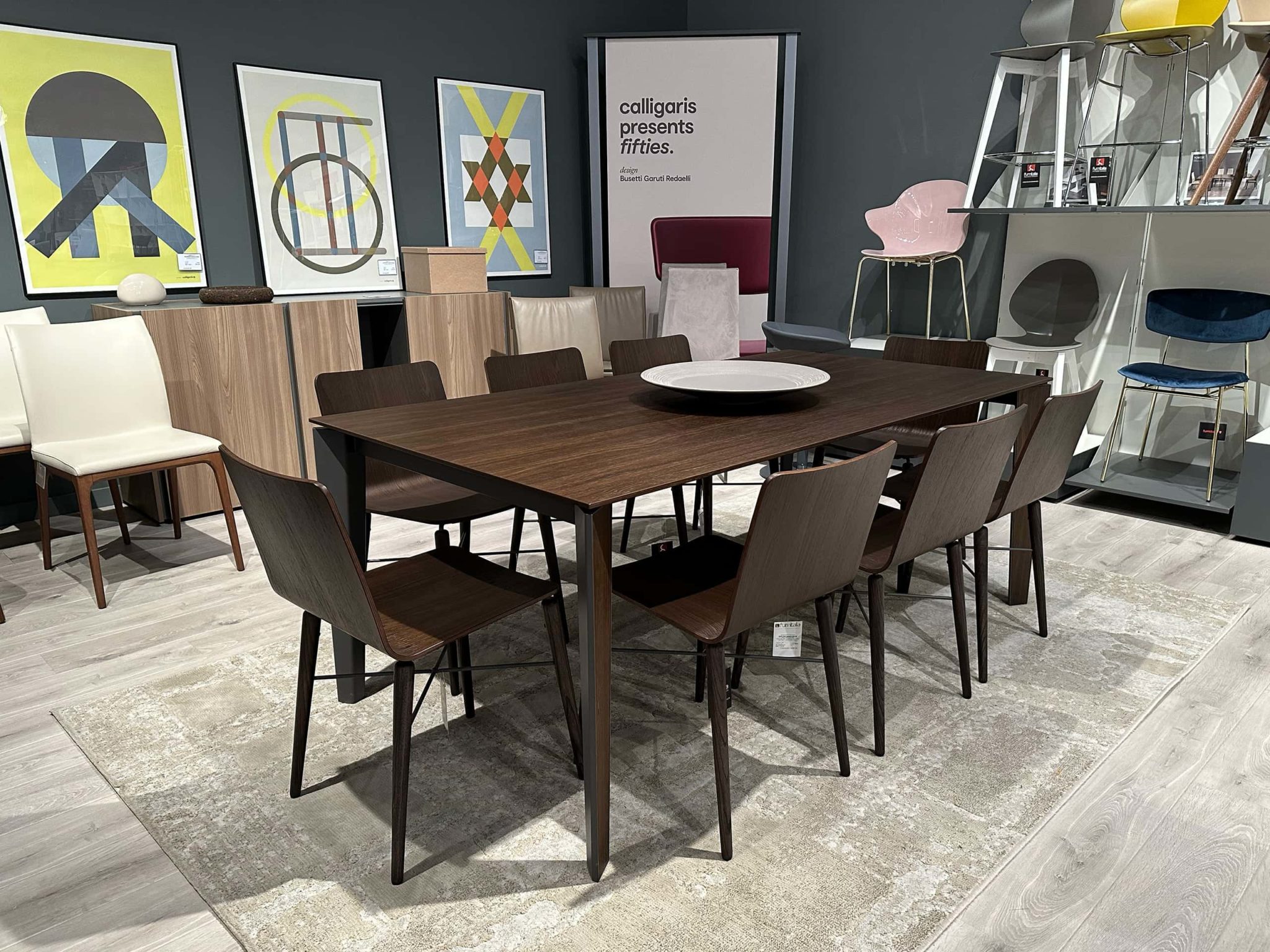 Calligaris Park Wood Extendable Dining Table Walnut - Furnitalia ...