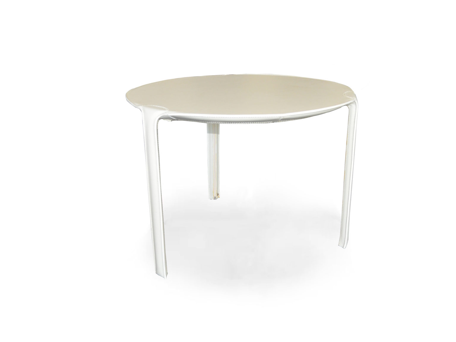 Natuzzi Italia Album Leather Round Side Table - Furnitalia ...