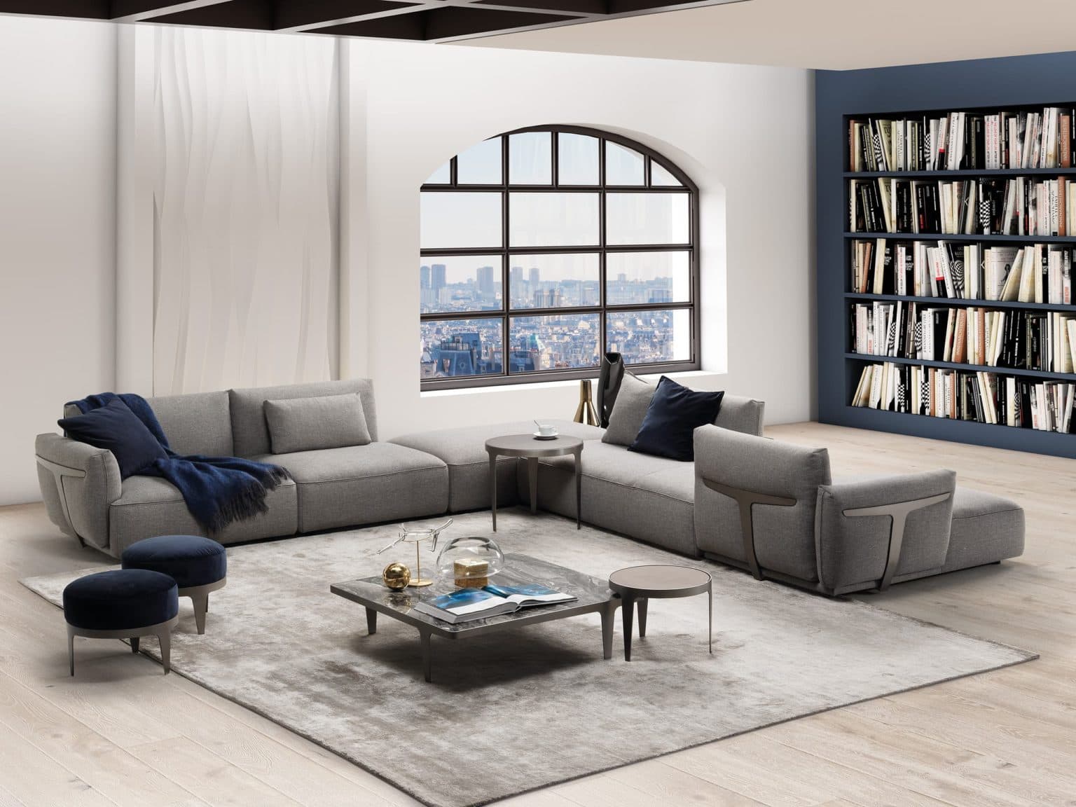 Natuzzi Italia Herman Sectional - Furnitalia | Sculptural Modular ...