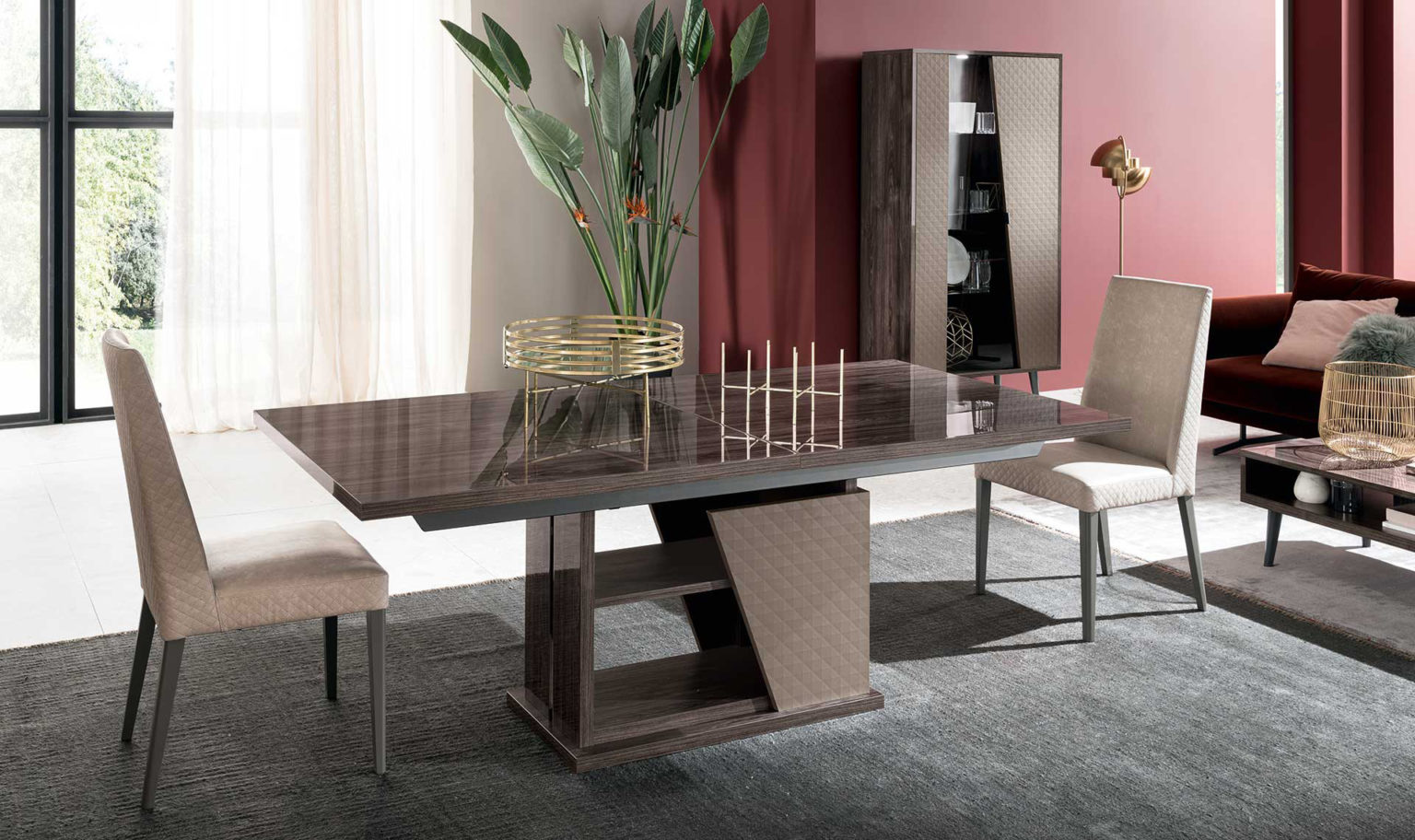 Alf Italia Frida 8pc Dining Set - Furnitalia | Contemporary Italian ...