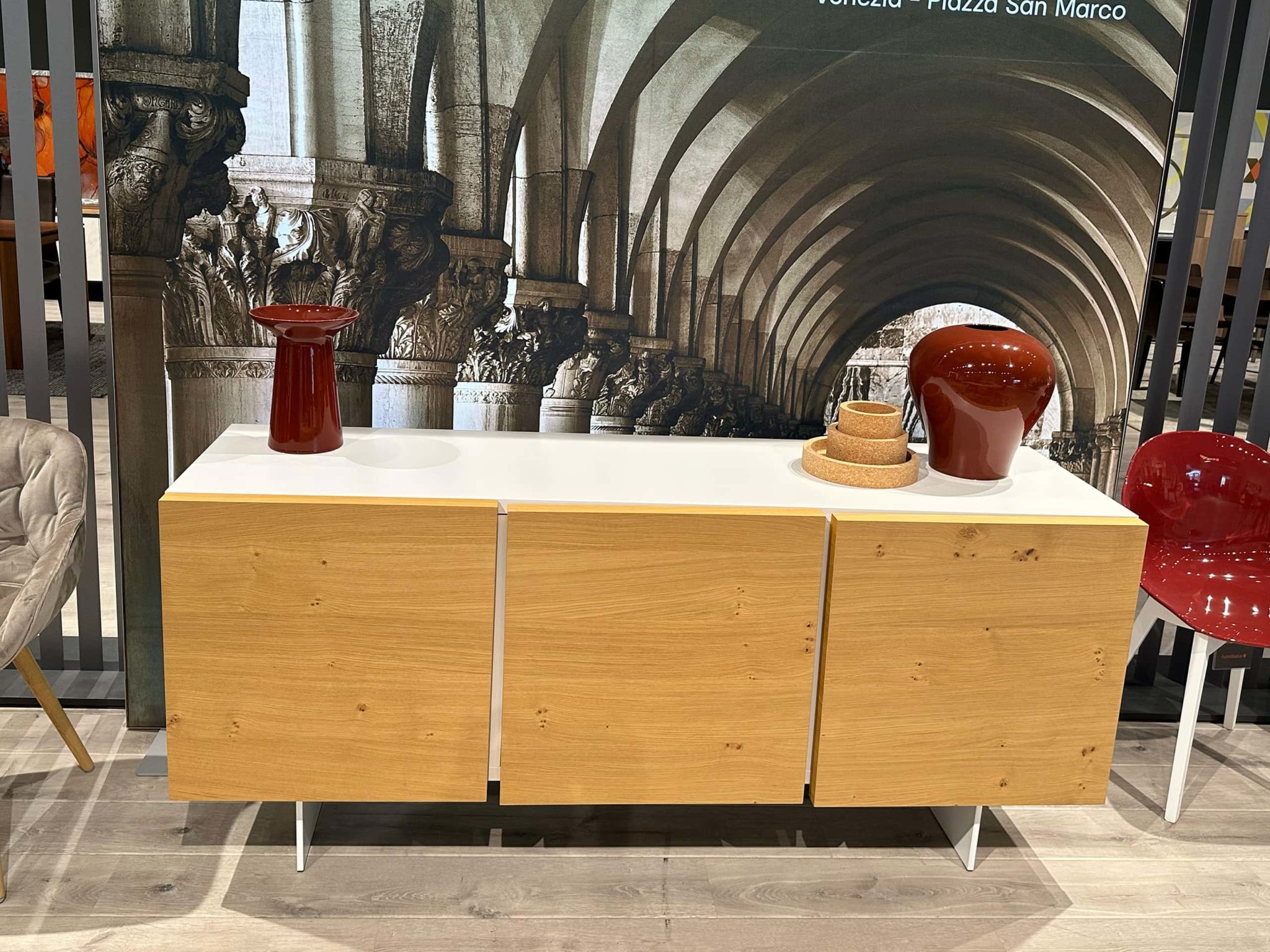 Calligaris Sipario Sideboard Oak - Furnitalia | Contemporary Italian ...