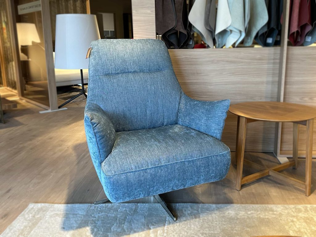 Natuzzi Editions C056 Calma Armchair Blue - Furnitalia | Contemporary ...