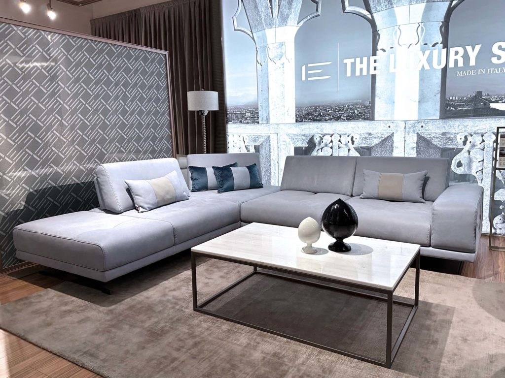Estro Milano Spazio L Sectional Light Blue - Furnitalia | Contemporary ...