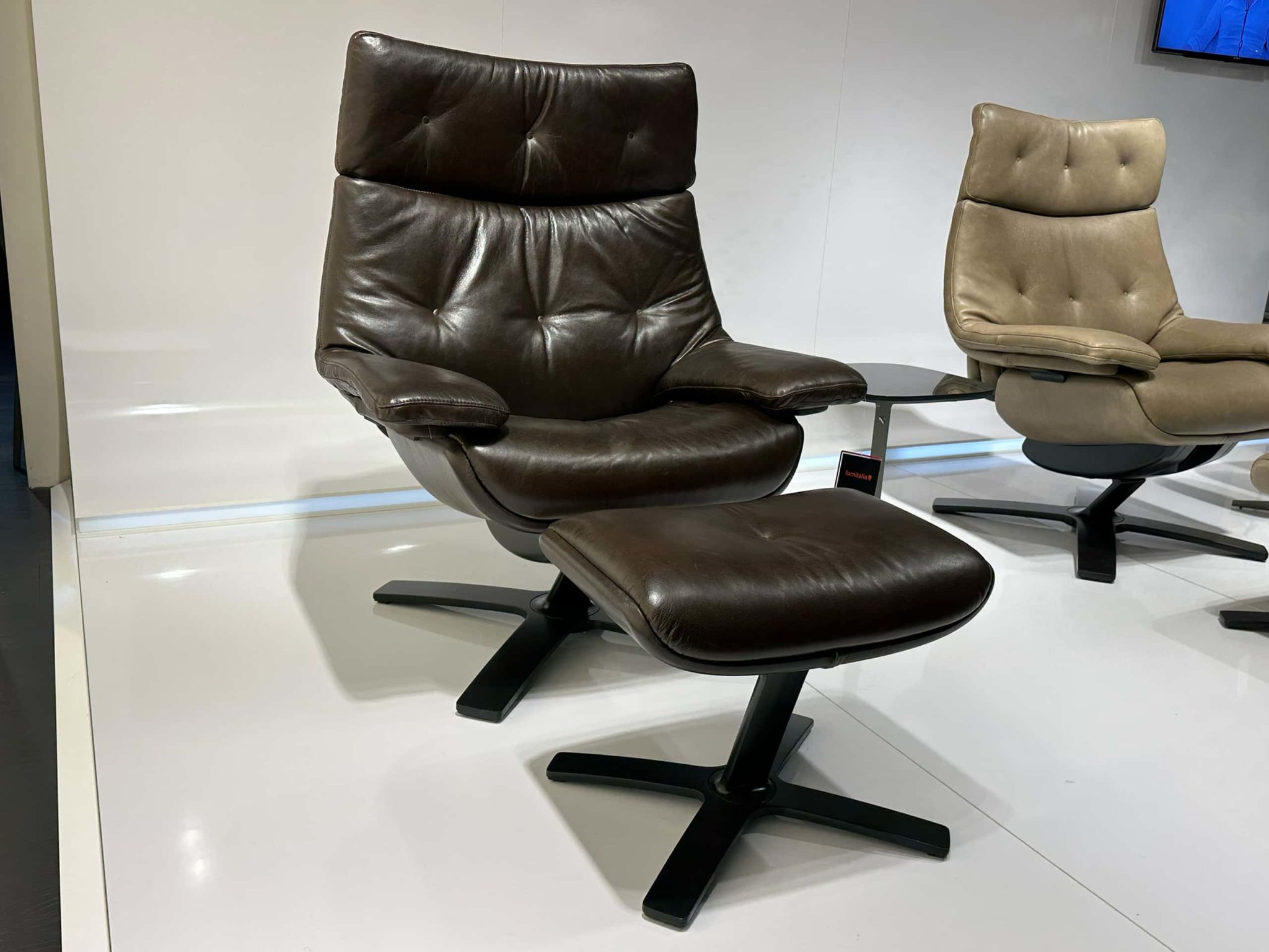 Natuzzi Re-Vive Club KS Dark Brown - Furnitalia | Contemporary Italian ...