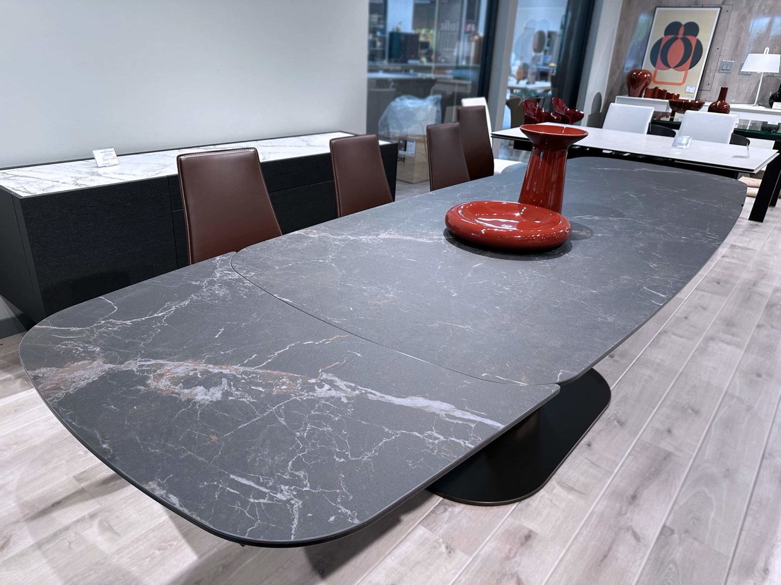 Calligaris Cameo Extendable Dining Table Black Marble - Furnitalia ...