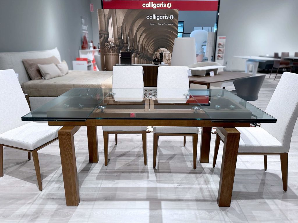 Calligaris Hyper Extendable Dining Table Glass - Furnitalia | Contemporary Italian Furniture ...