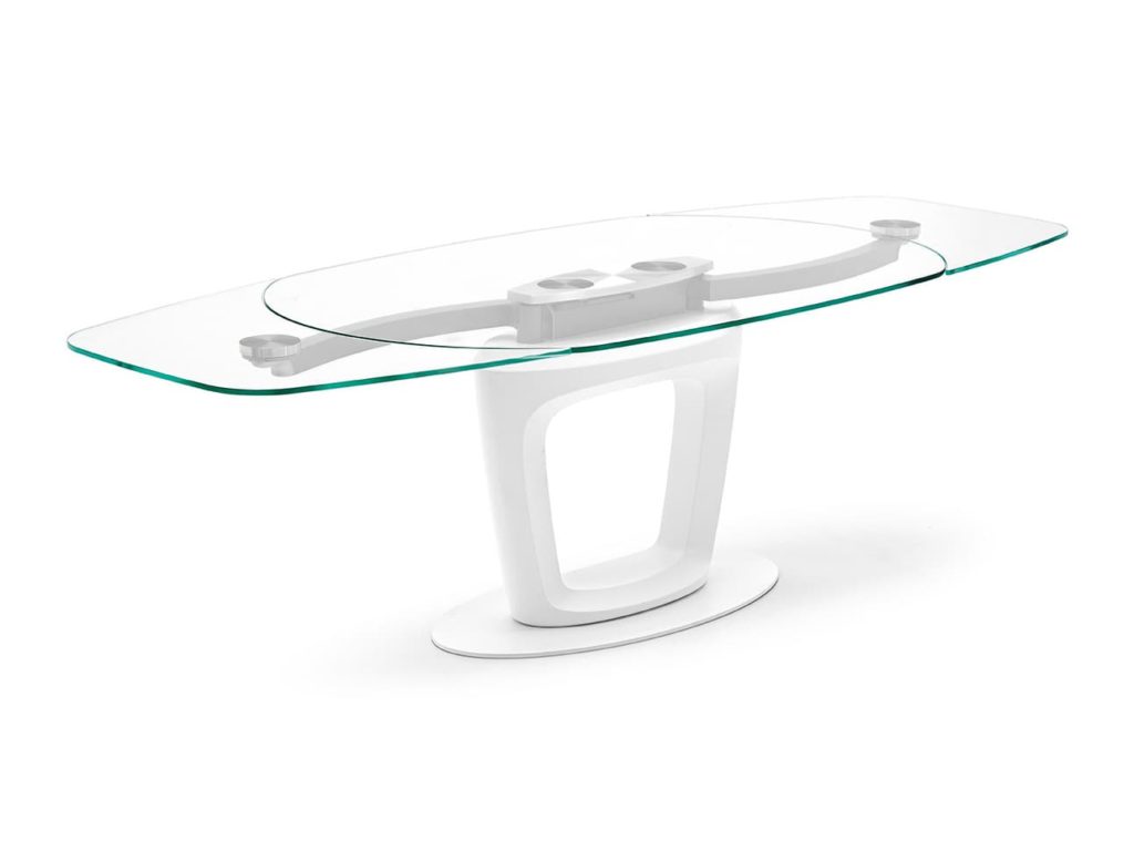 Calligaris Orbital Extendable Table Glass - Furnitalia | Contemporary ...