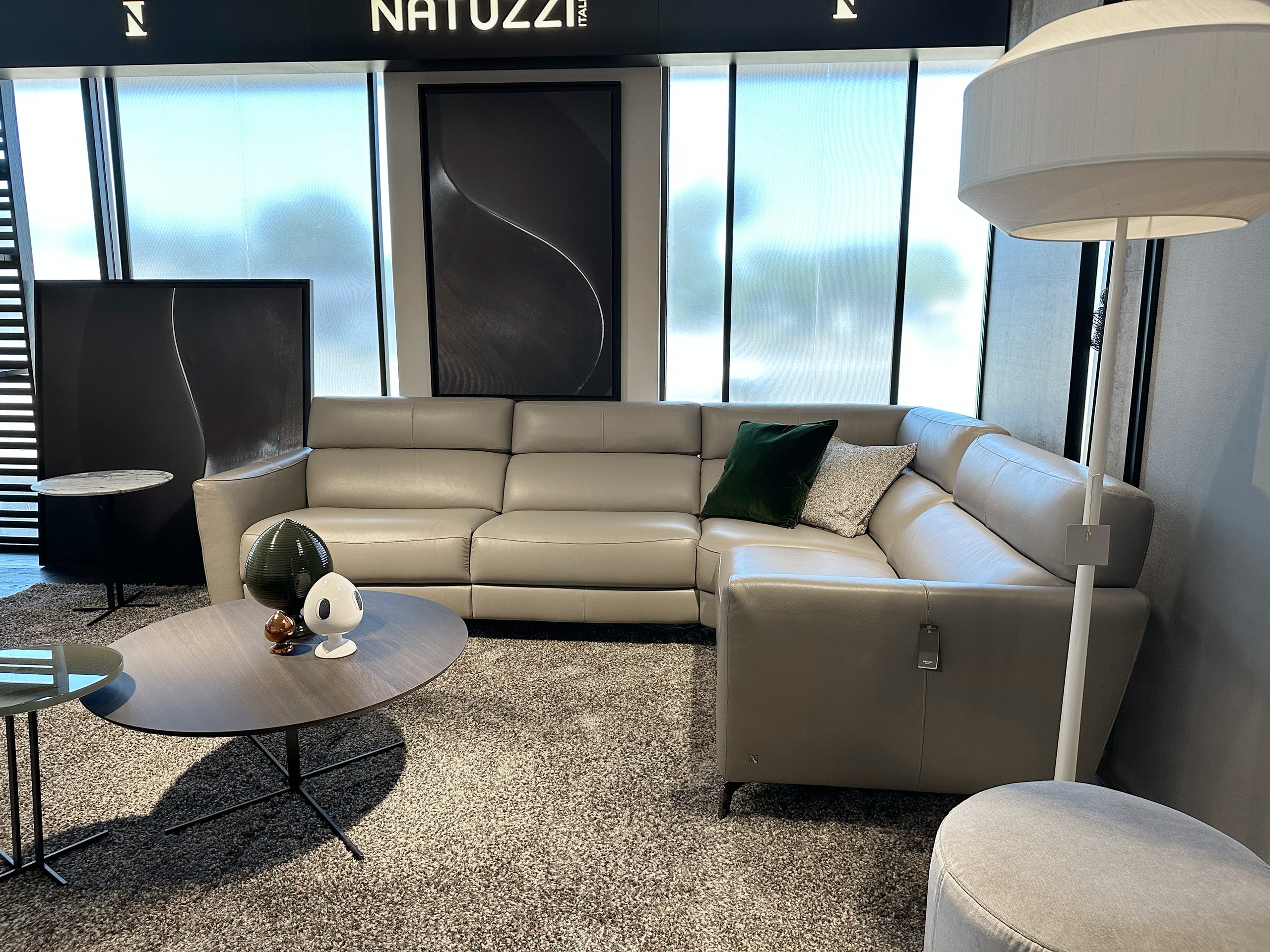 Natuzzi Italia Stan 4pc Sectional Grey Furnitalia Contemporary Italian Furniture Showroom
