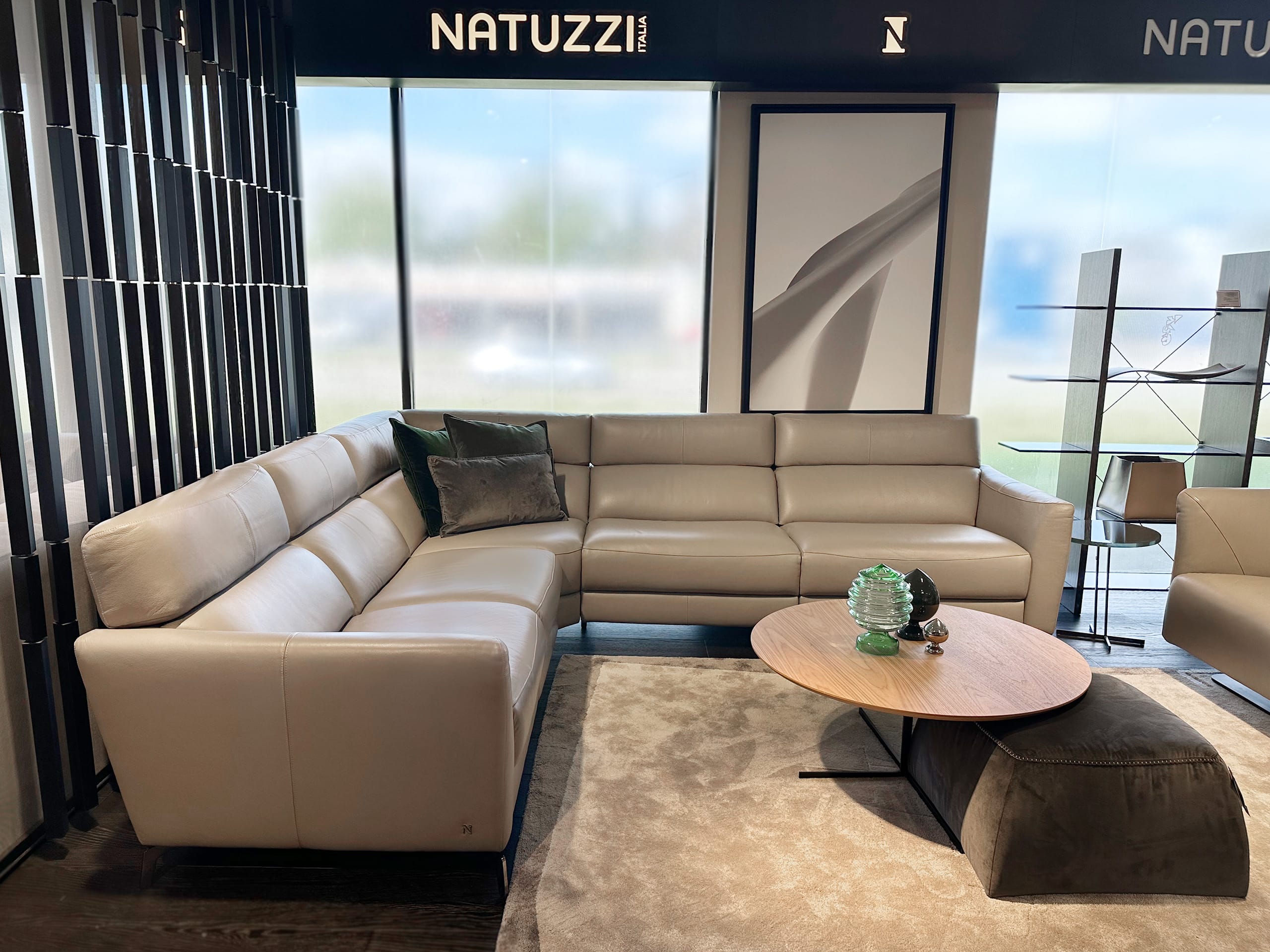 Natuzzi Italia Stan 5pc Sectional Grey - Furnitalia | Contemporary ...