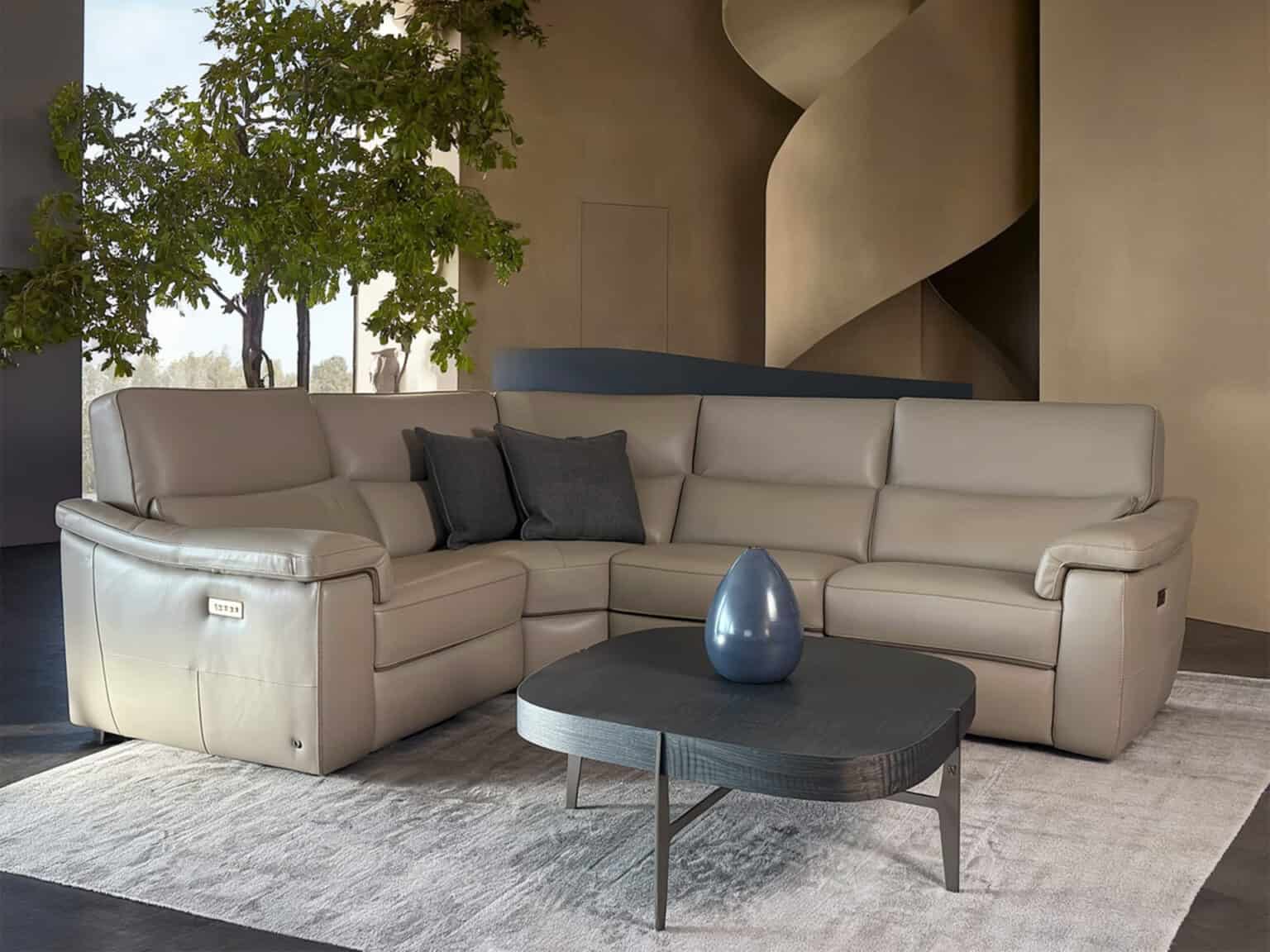 Natuzzi Italia Rock Power Sectional 4pc - Furnitalia | Sculpted Comfort ...