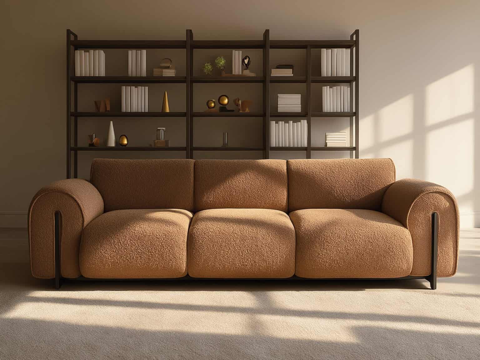 Natuzzi Italia Colle Sofa - Furnitalia | Luxury in Cocoa Fabric